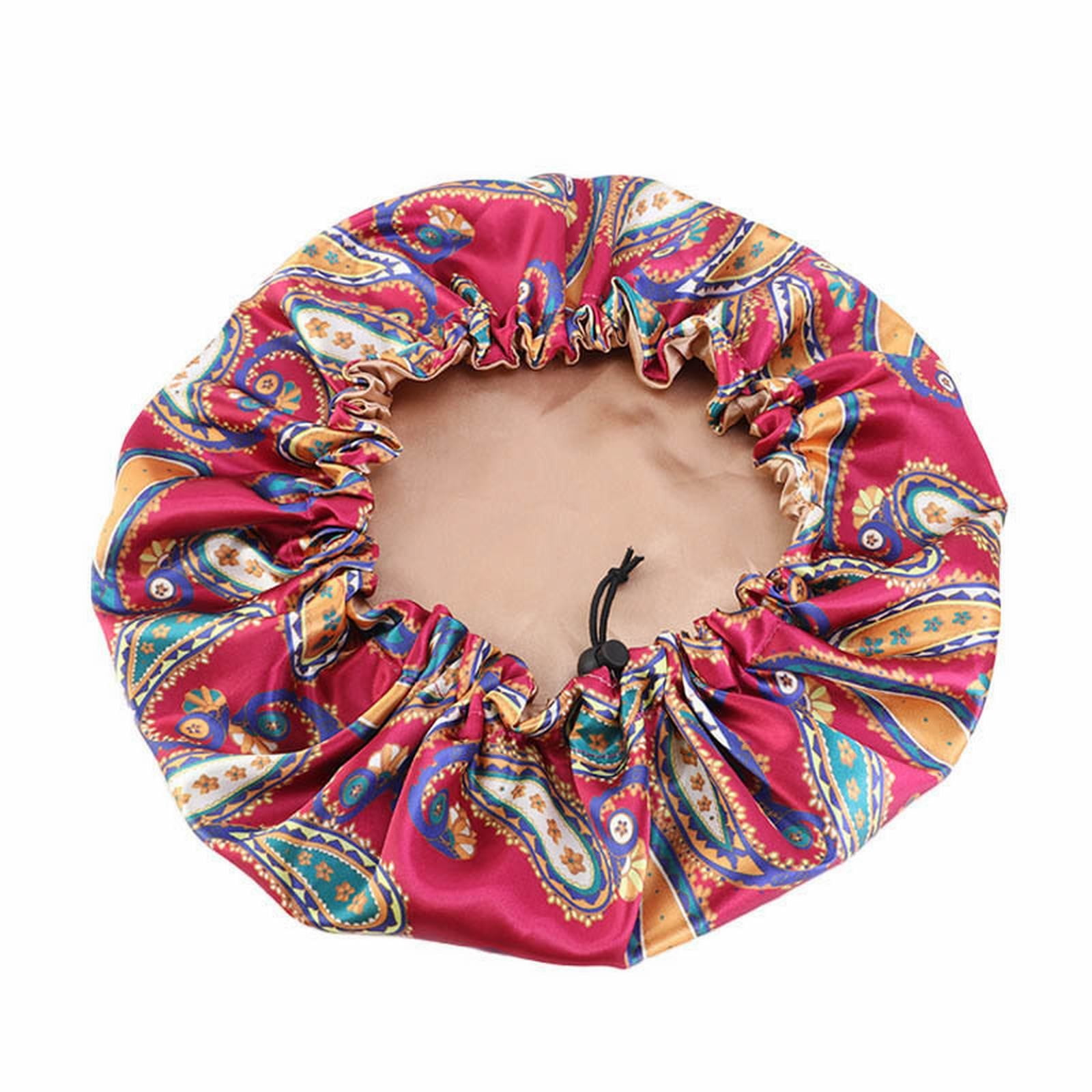 Satin Lined Sleep Cap Silk Feel Sleeping Bonnet Hair Wrap For Women ...
