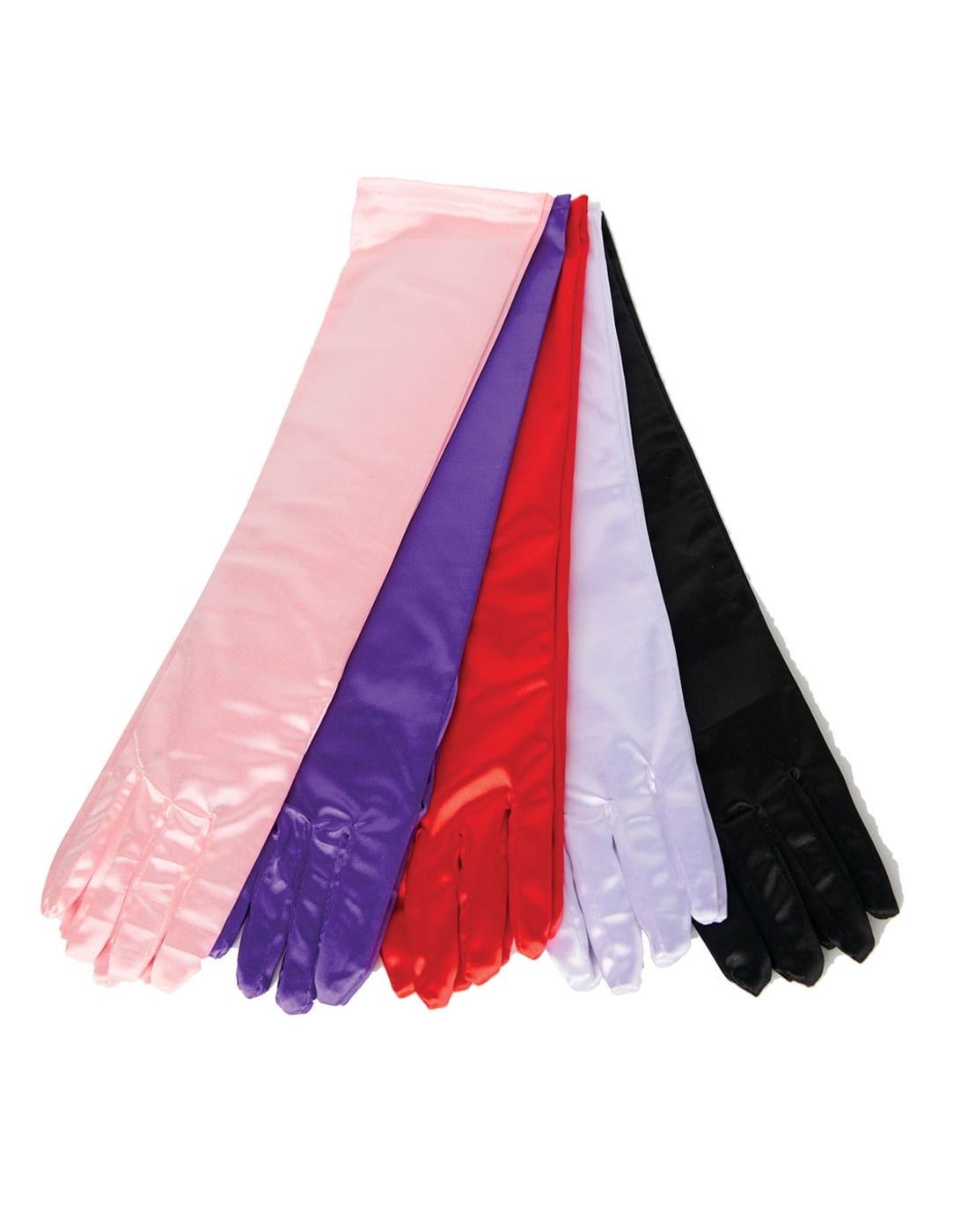 Satin Long Womens Adult Flapper Diva Costume Gloves - Walmart.com