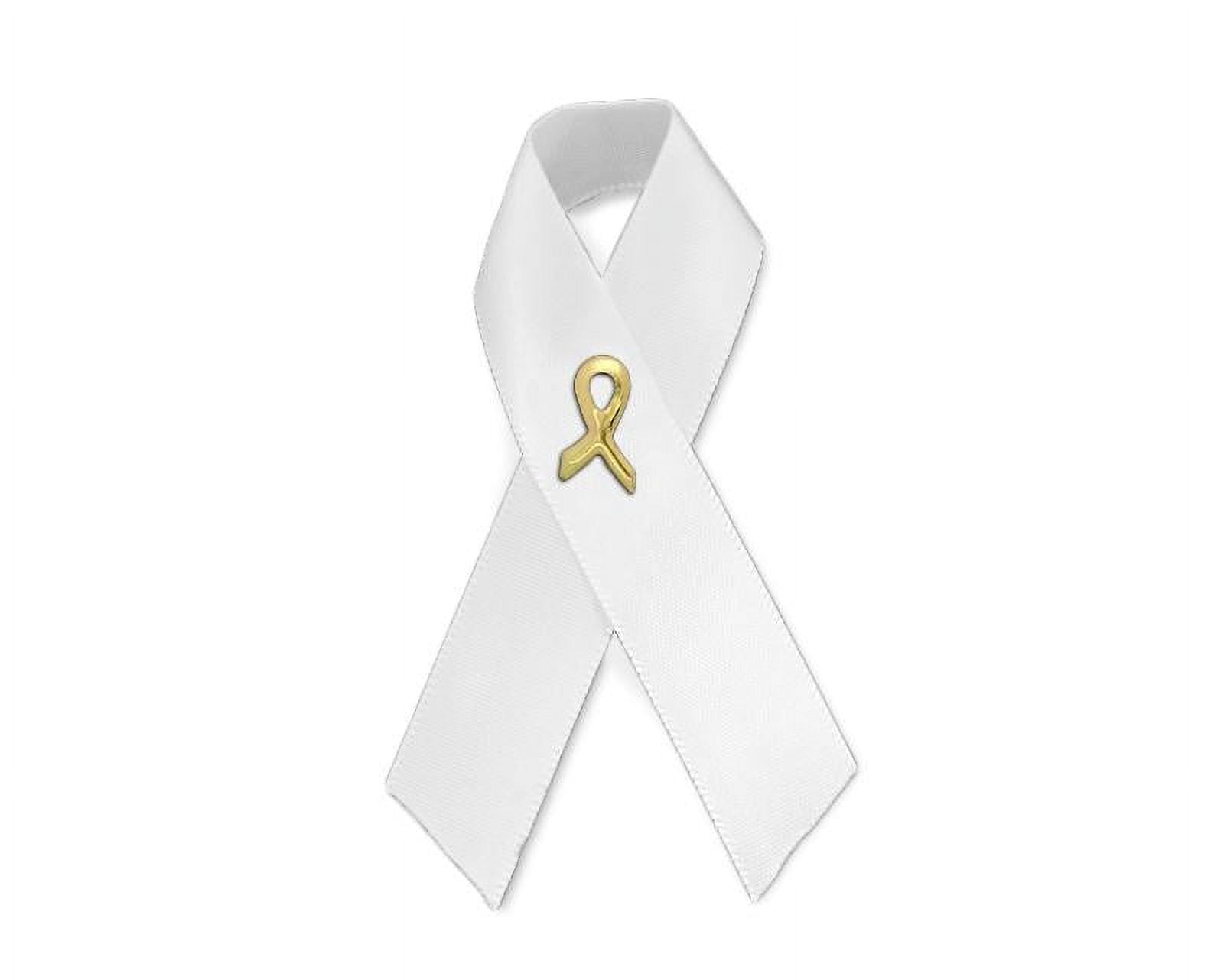 Satin Lung Cancer Awareness Ribbon Pins - Walmart.com