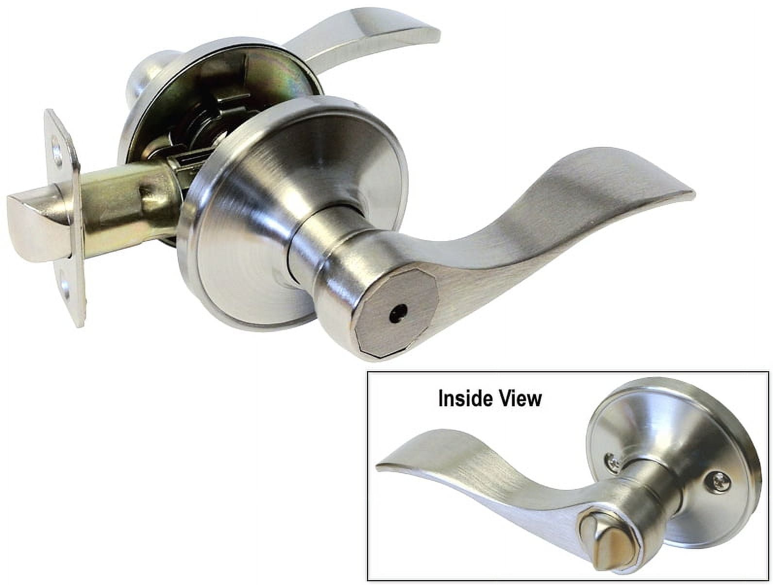 Satin Nickel Privacy Lever Lockset 838DC - Walmart.com