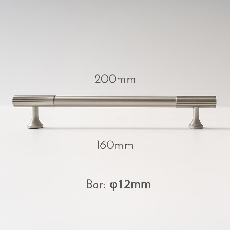 Satin Nickel Solid Brass Cabinet Handle and Knob Linear Drawer Knobs T Bar Bedroom Kitchen ...