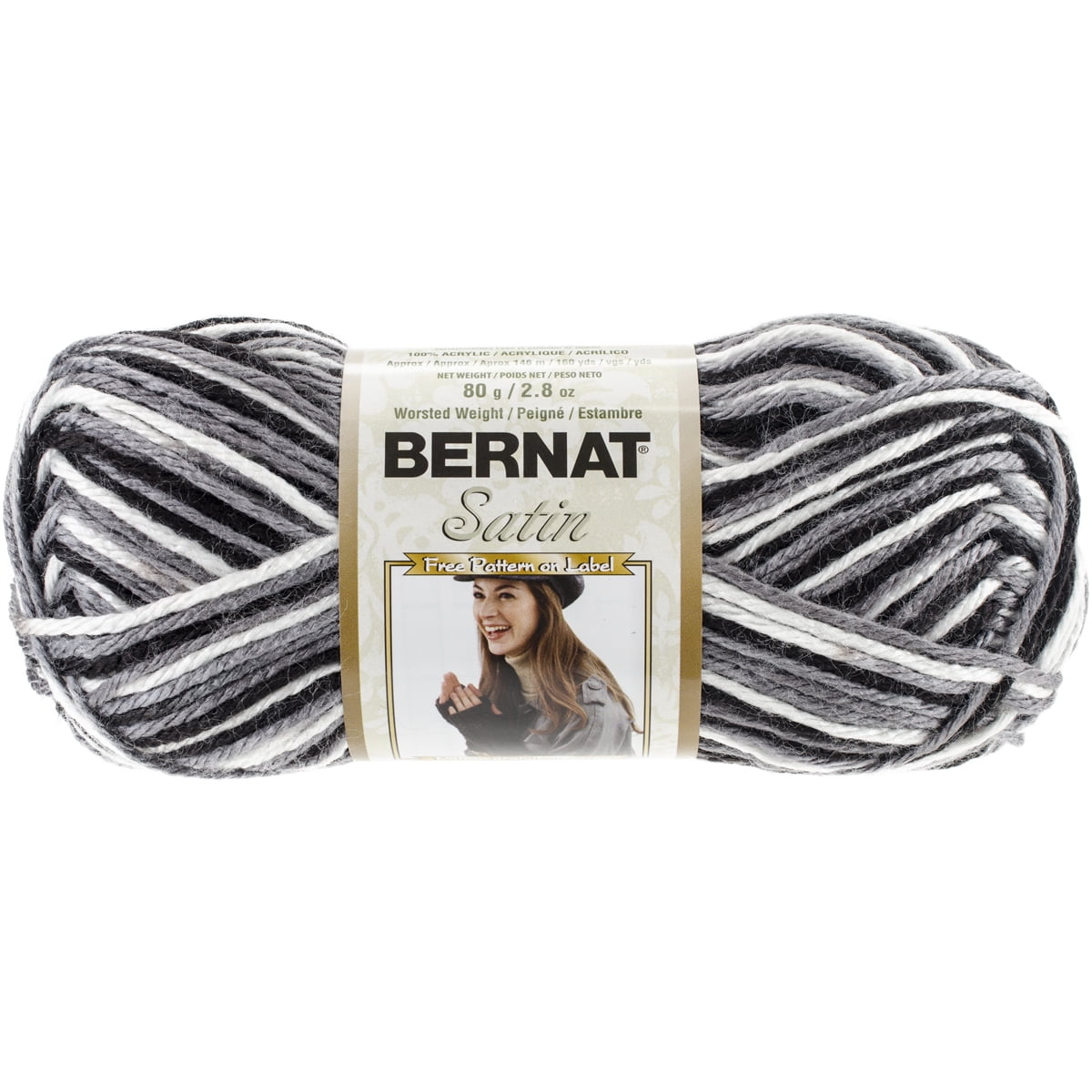 Satin Ombre Yarn-Neutral, Pk 6, Bernat - Walmart.com