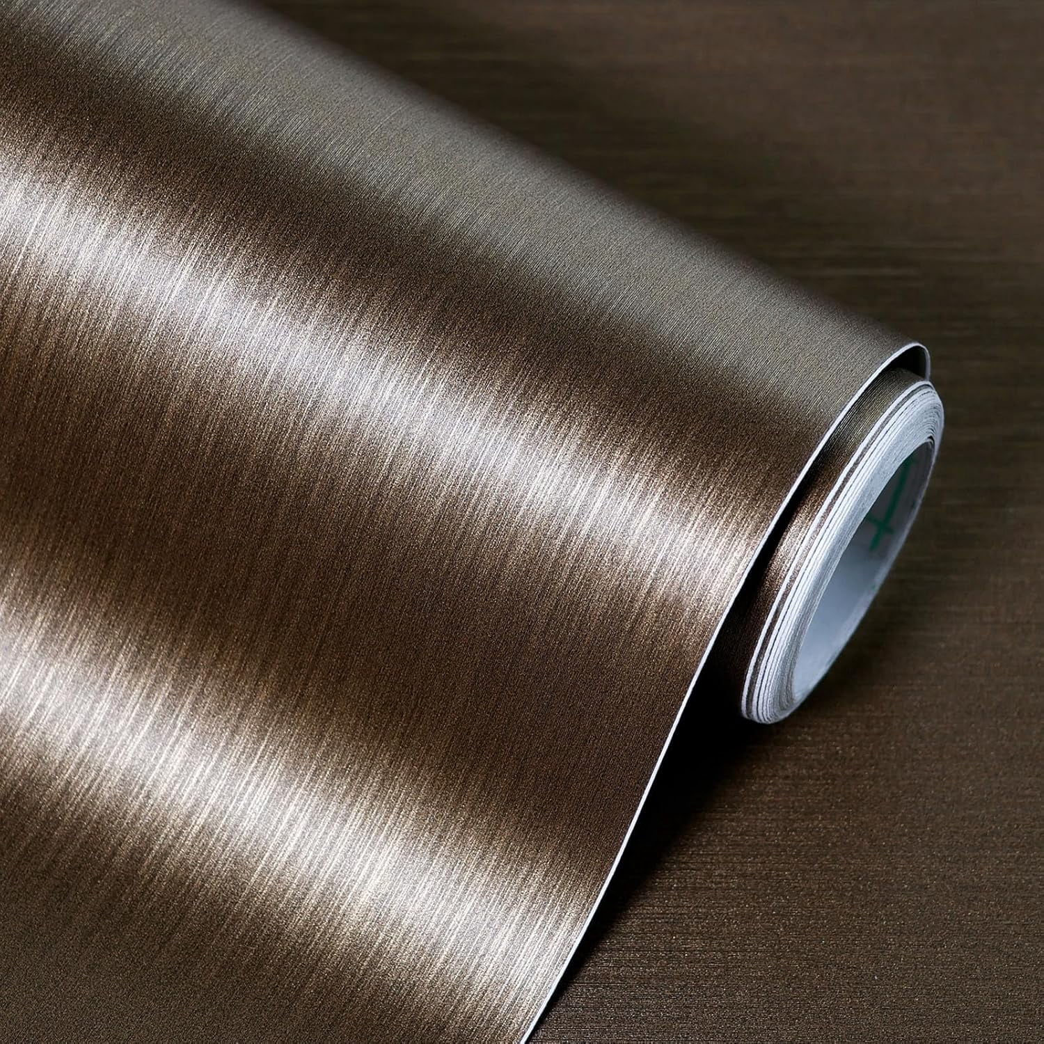 Satin Peel and Stick Wallpaper 15.7"×236" Metallic Textured Contact ...
