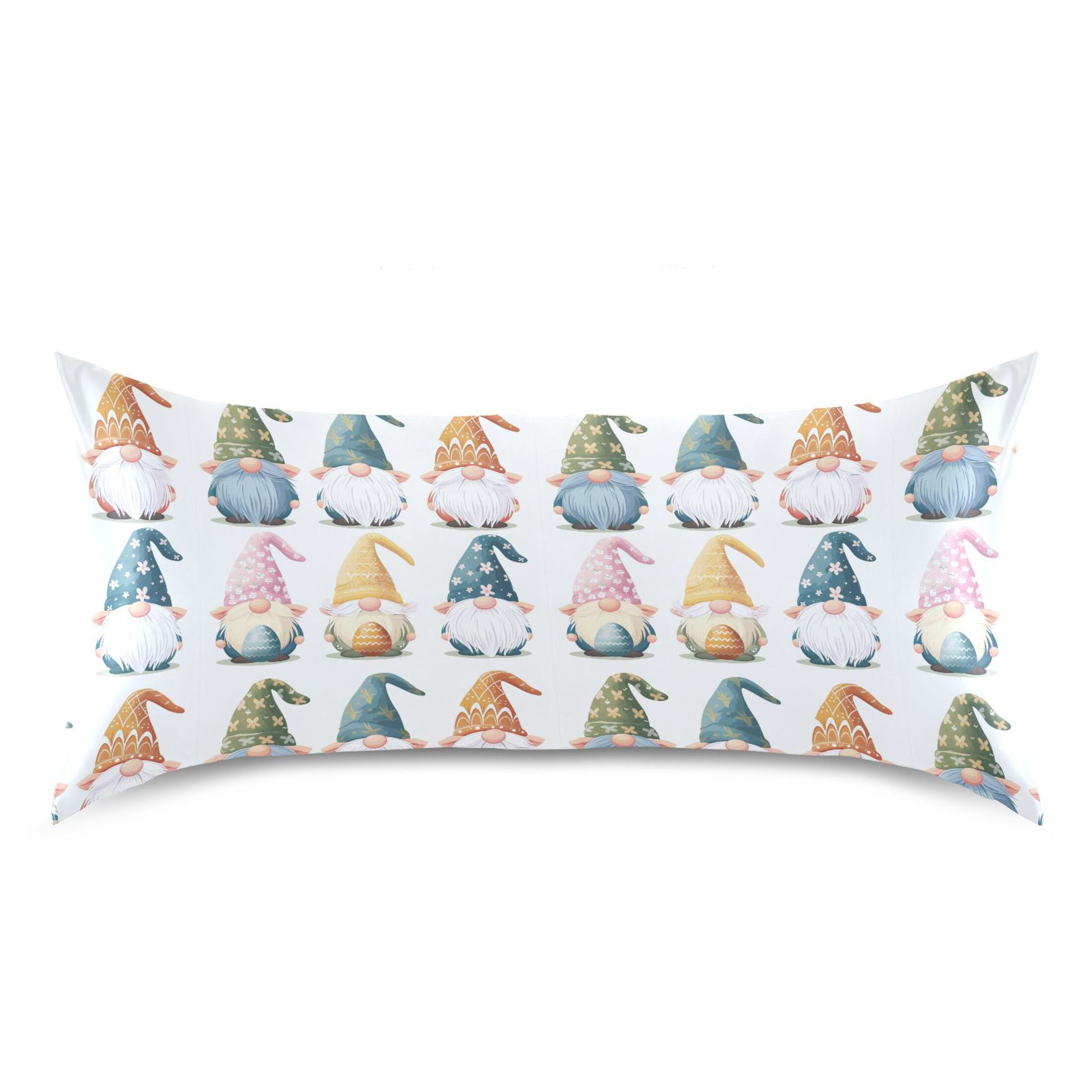 Satin Pillow Case Colorful Hat Dwarf King Silk Pillow Cover for Hair ...