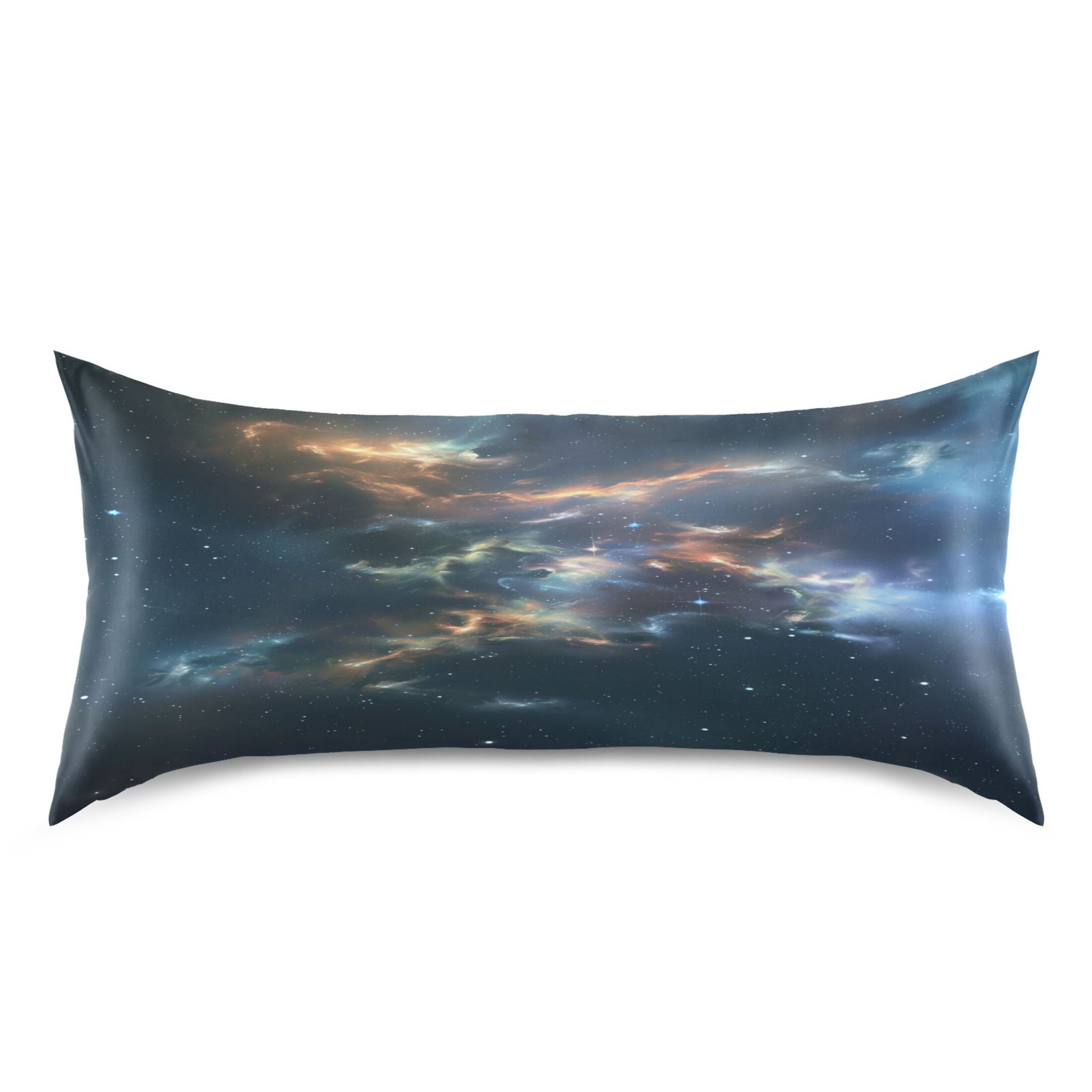 Satin Pillow Case King Silk Pillow Cover for Hair and Skin Envelope Closure Beautiful Nebulae 20 ...