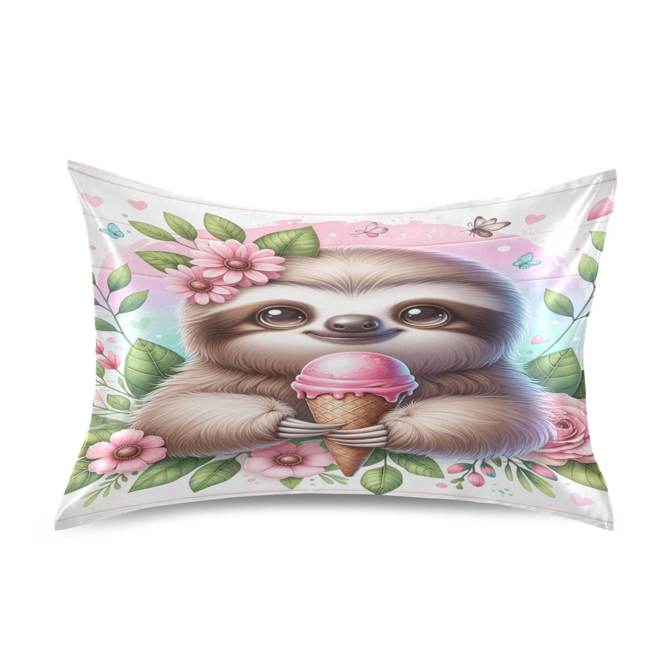 Satin Pillow Case Queen Silk Pillow Cover for Hair and Skin Envelope ...