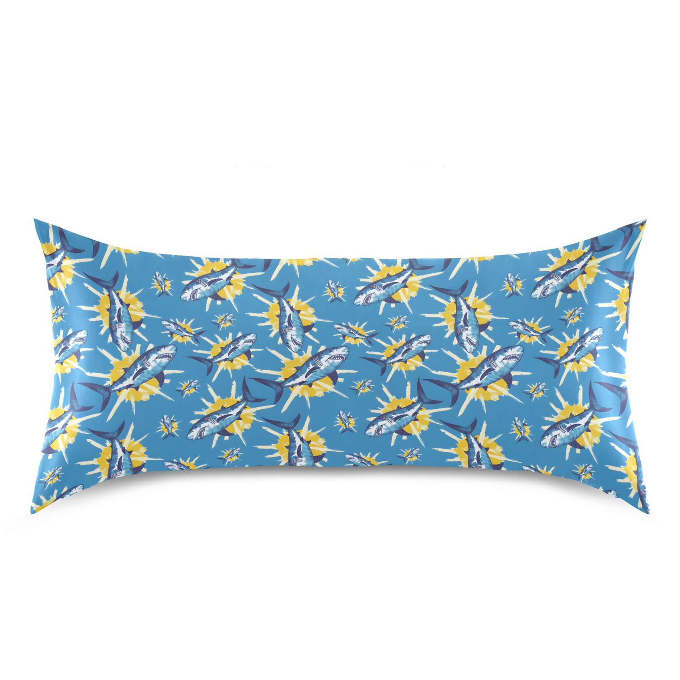 Satin Pillow Case Sharks and Tie Dye King Silk Pillow Cover for Hair ...
