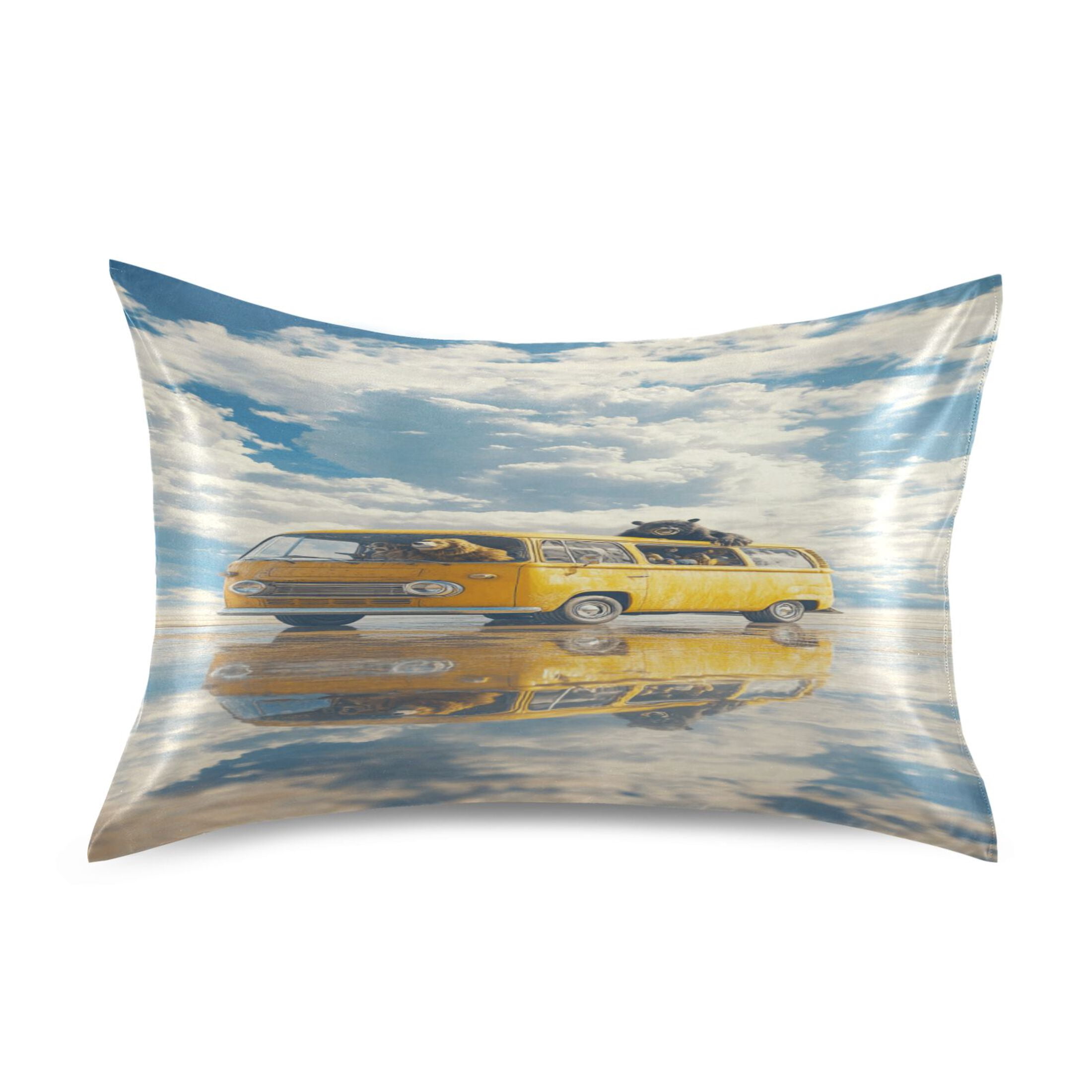 Satin Pillow Case Standard Silk Pillow Cover for Hair and Skin Envelope ...