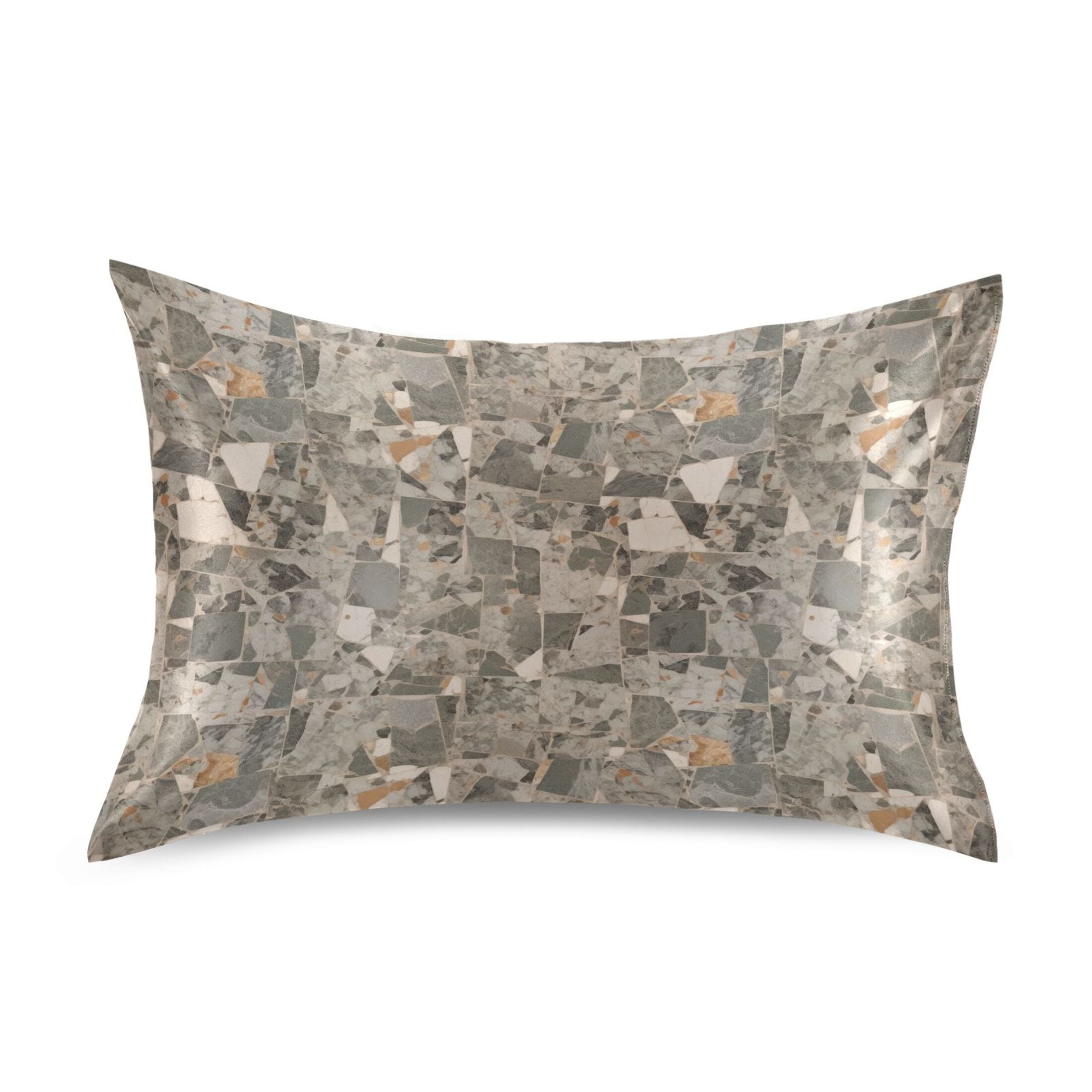 Satin Pillow Case Terrazzo Floor Standard Silk Pillow Cover for Hair ...