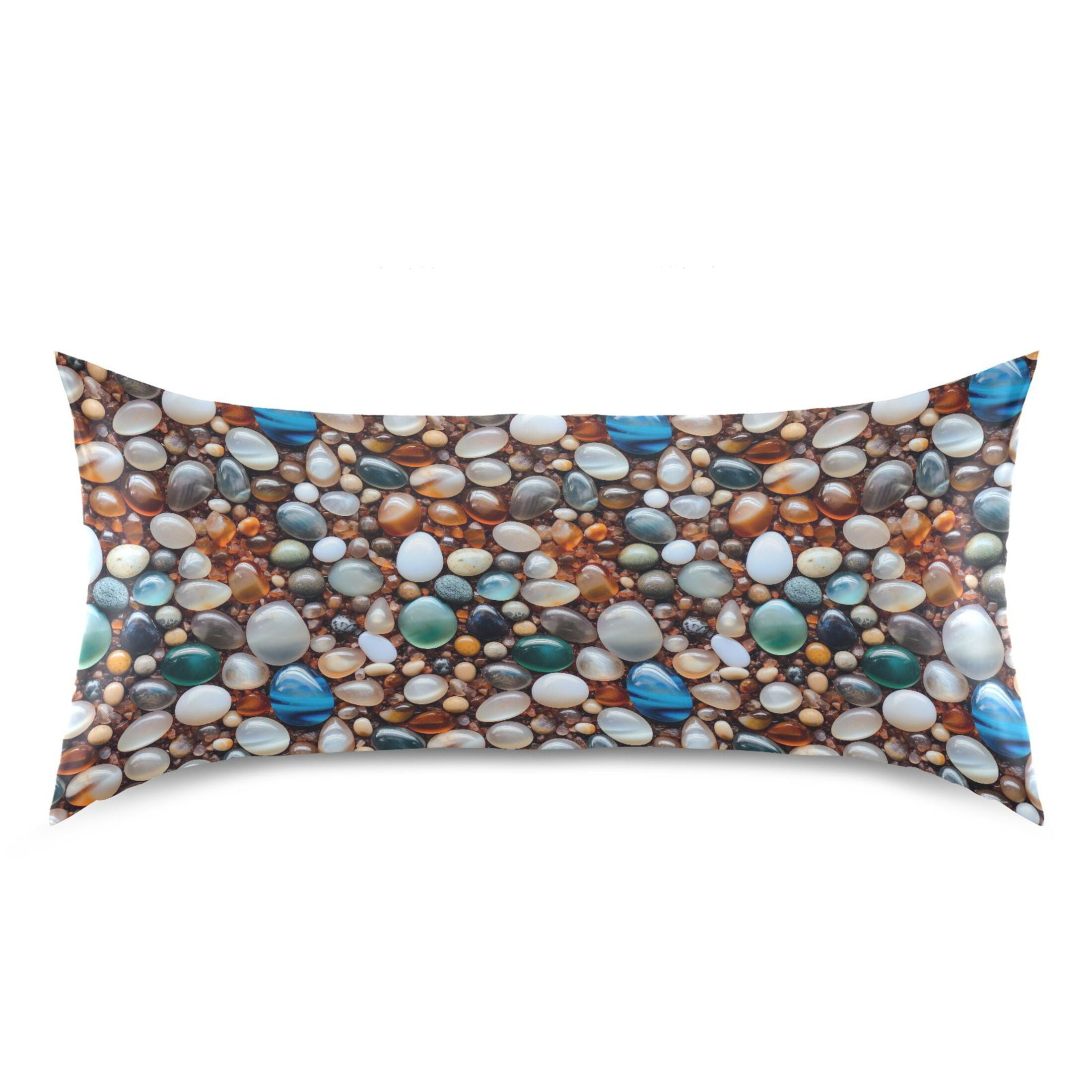 Satin Pillow Case Various Shape Pebbles King Silk Pillow Cover for Hair ...
