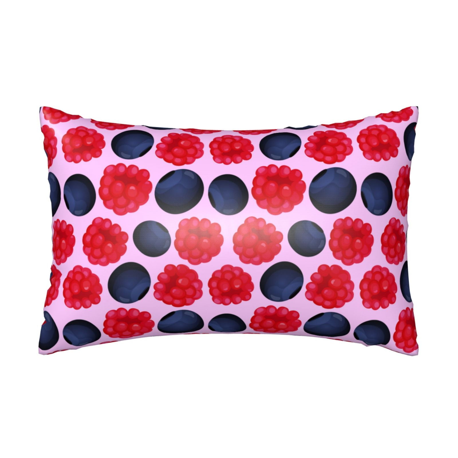 Satin Pillowcase For Hair And Skin, Blueberry Print Red Soft And ...