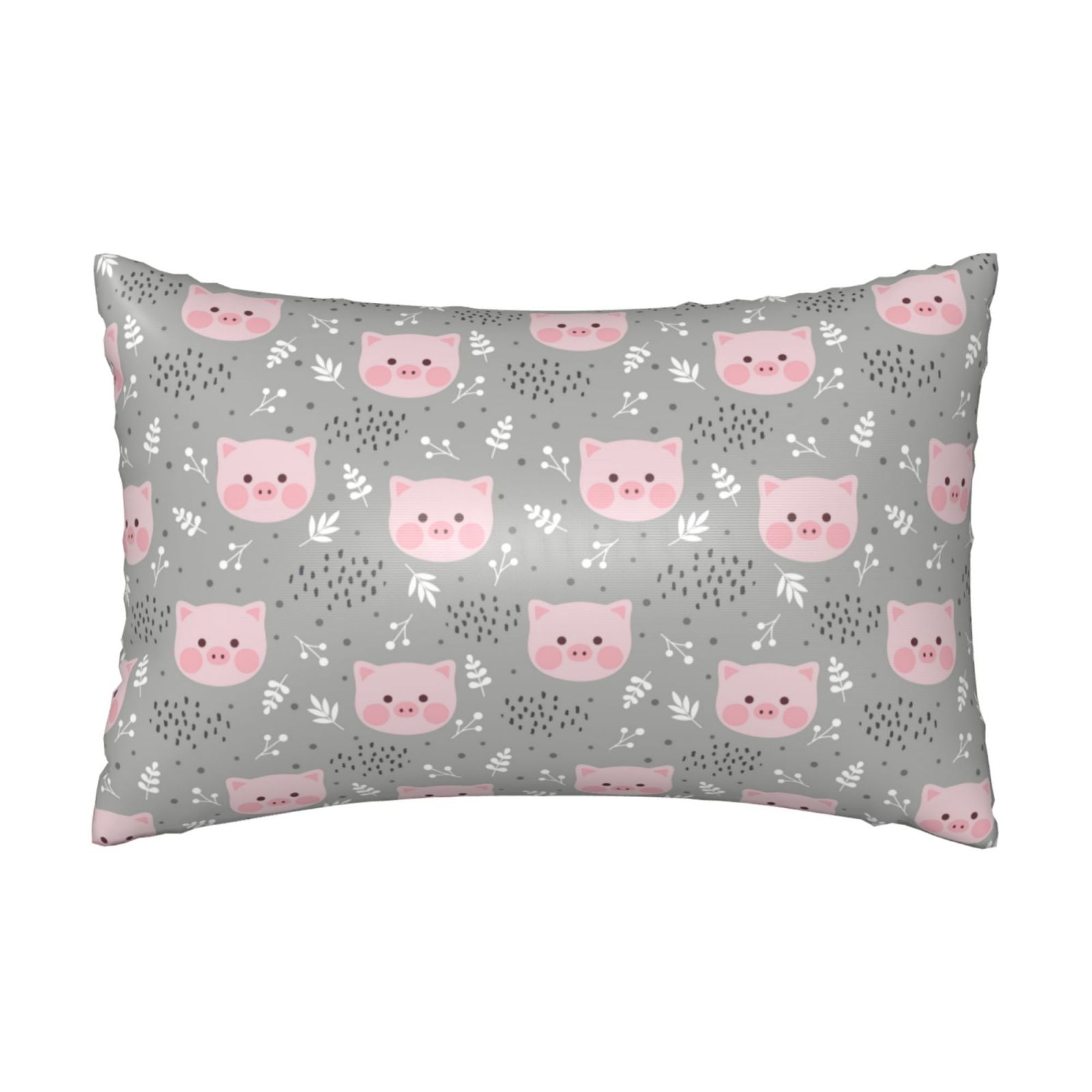 Satin Pillowcase For Hair And Skin, Cartoon Cute Pig Face Soft And ...