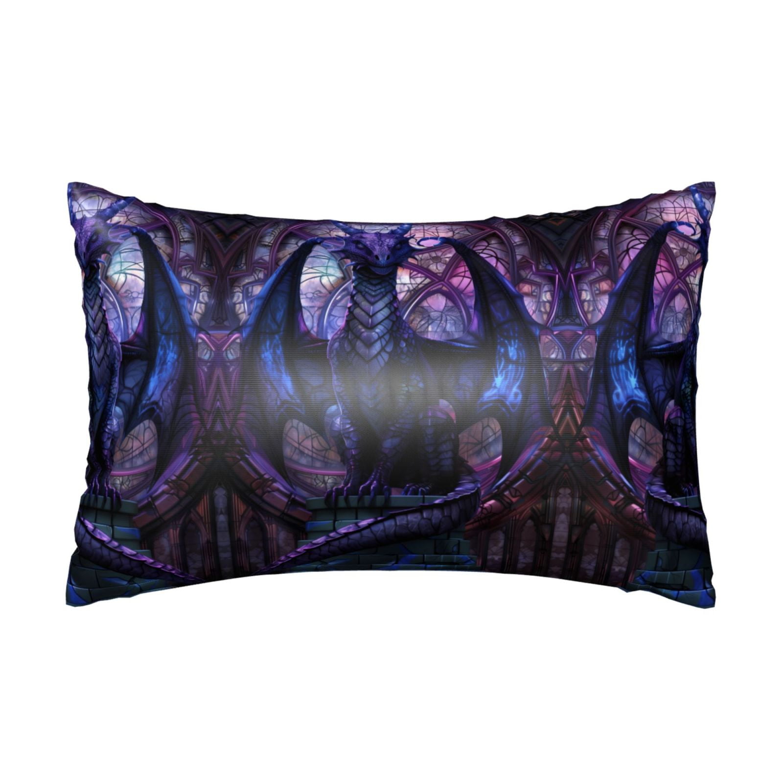 Satin Pillowcase For Hair And Skin - Fantasy Dragon In Cathedral ...