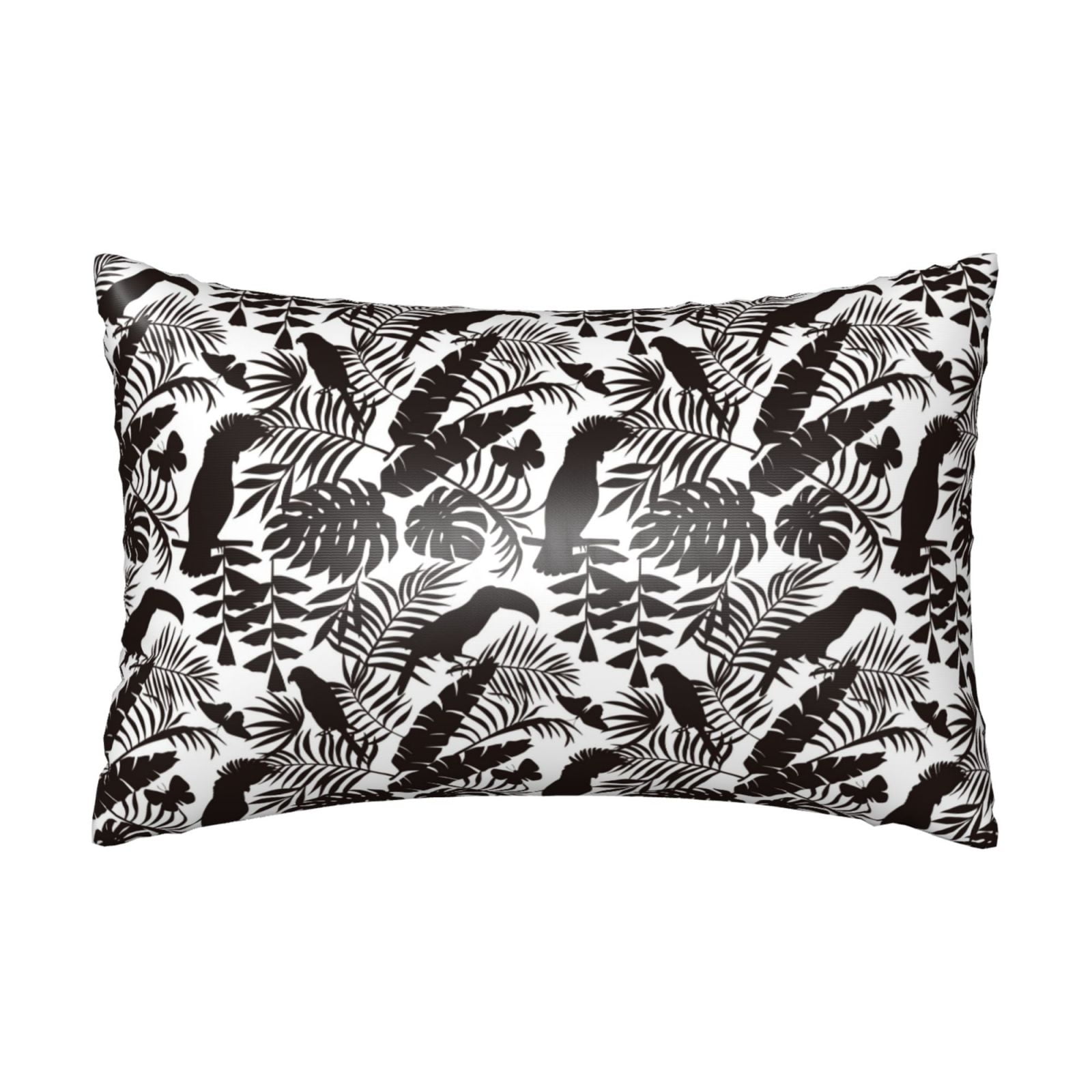 Satin Pillowcase For Hair And Skin, Parrot Leaves Shadow Soft And ...