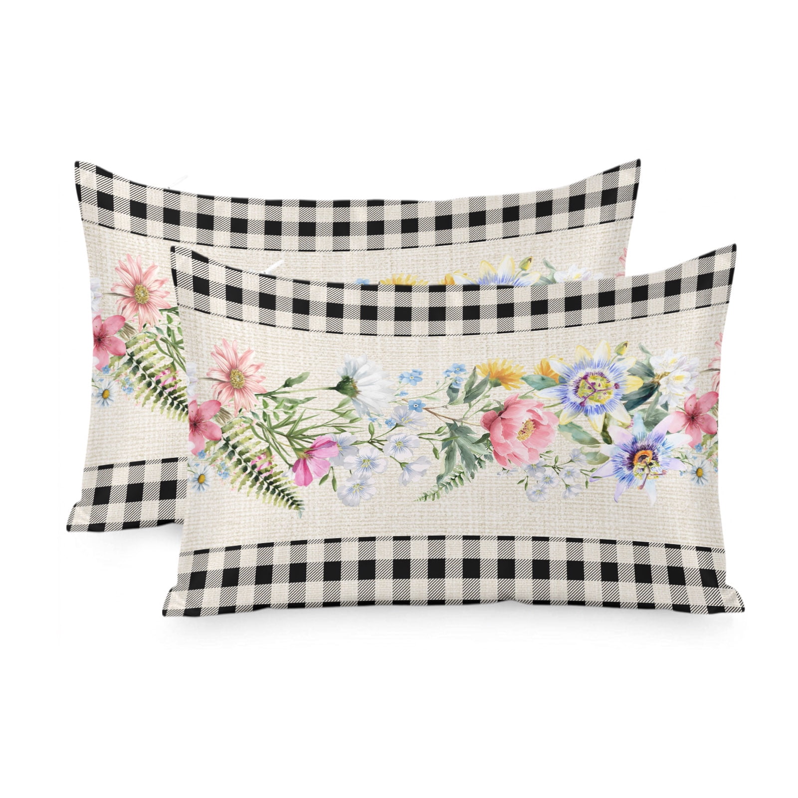 Satin Pillowcase for Hair and Skin King Size 2 Pack Spring Summer ...