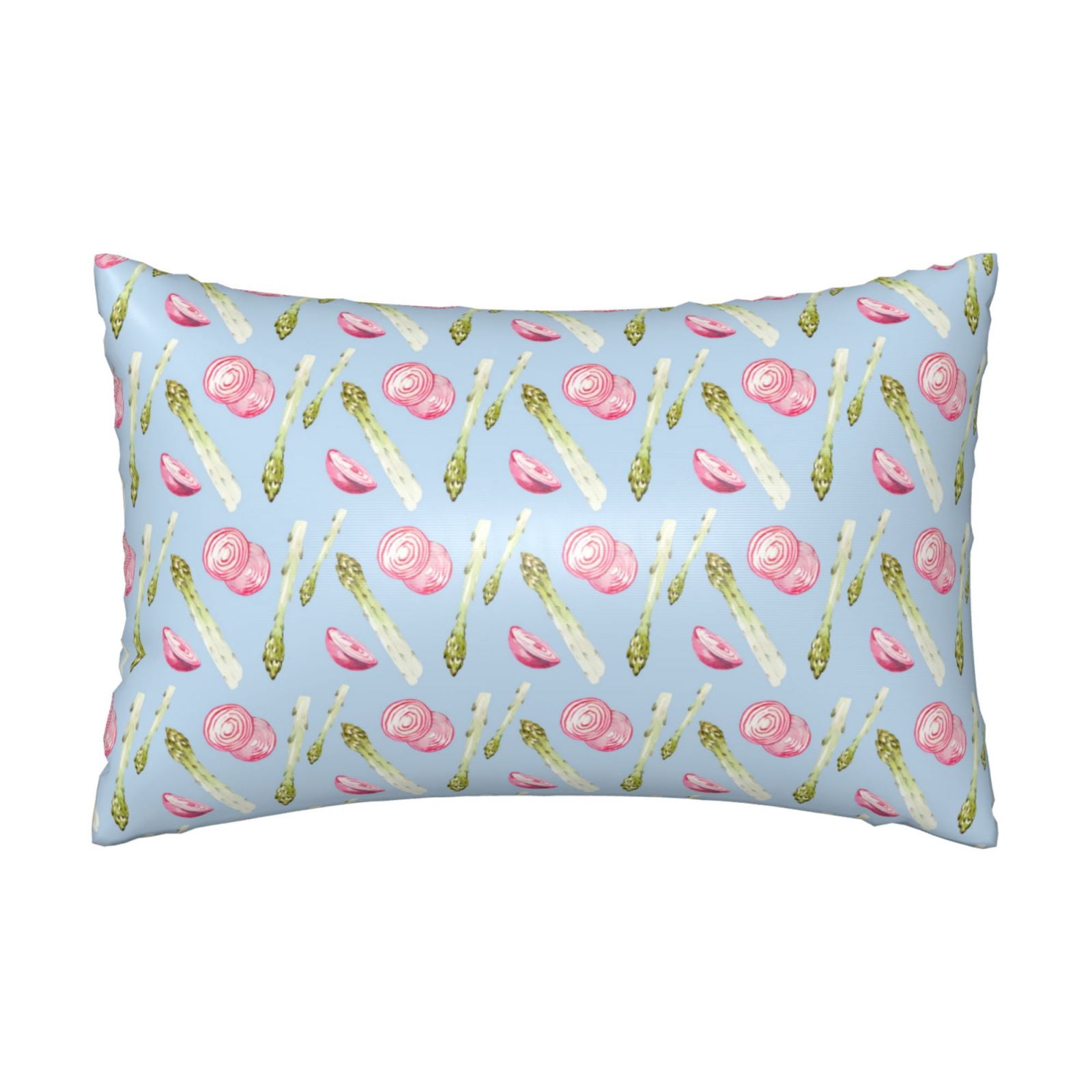 Satin Pillowcase With Zipper For Hair And Skin, Asparagus Print Onion ...