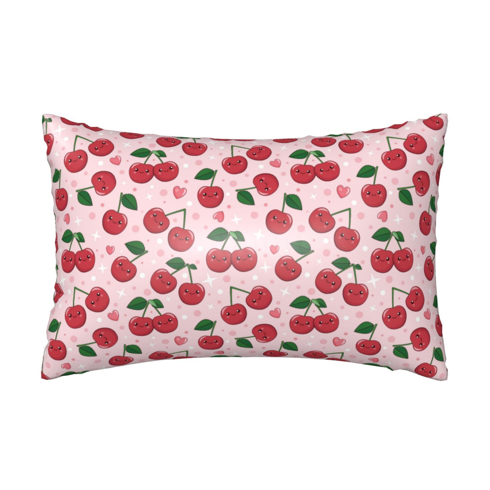 Satin Pillowcase With Zipper For Hair And Skin, Cute Berry Star Pink ...