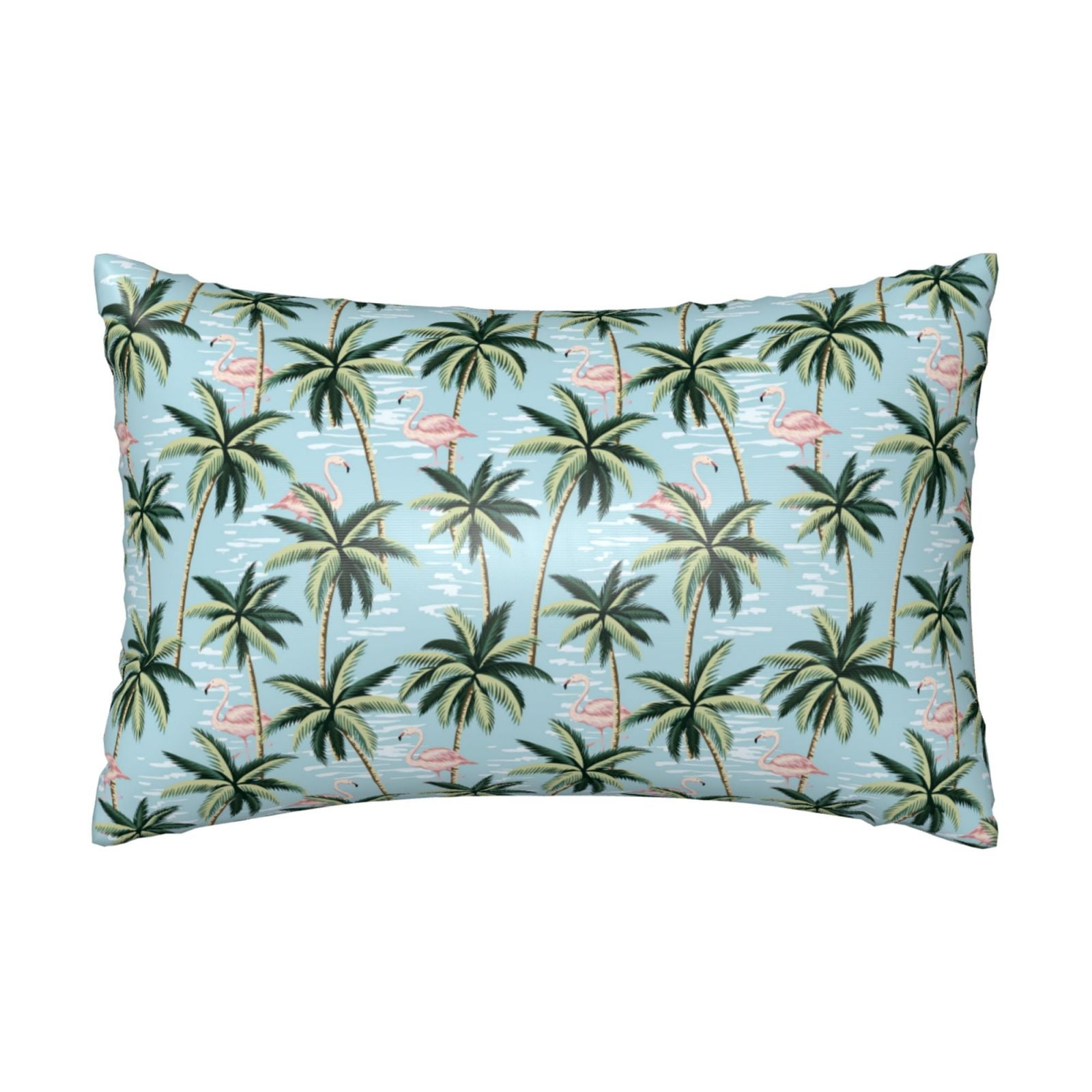Satin Pillowcase With Zipper For Hair And Skin, Hawaiian Style Flamingo ...