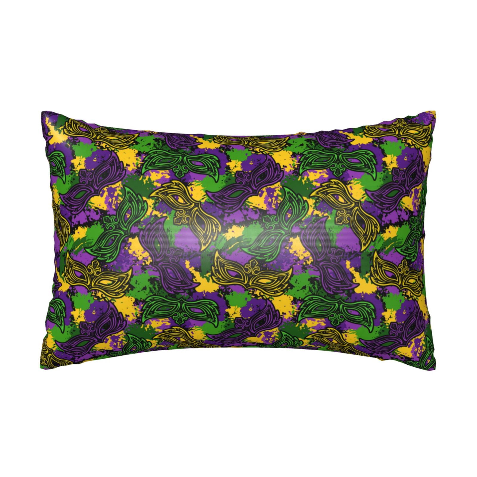 Satin Pillowcase With Zipper For Hair And Skin, Mardi Gras7 Soft ...