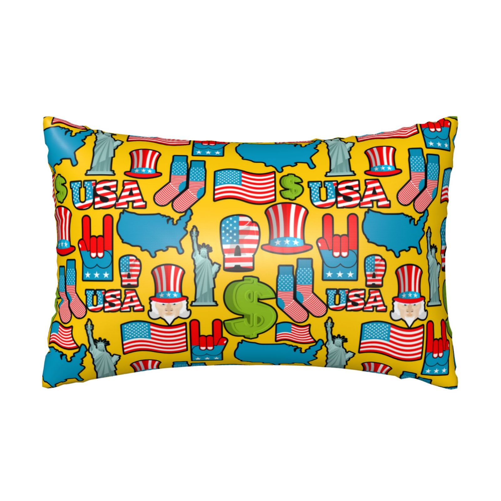 Satin Pillowcase for Hair and Skin - America Symbols Similar to Silk ...