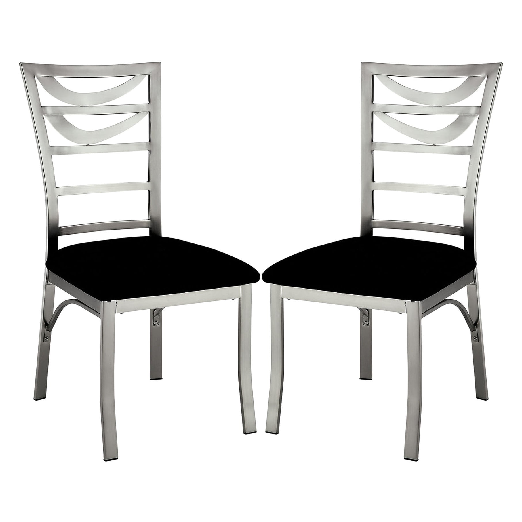 Satin Plated Finish / Dining Table Companion / Set of 2 Black Side ...