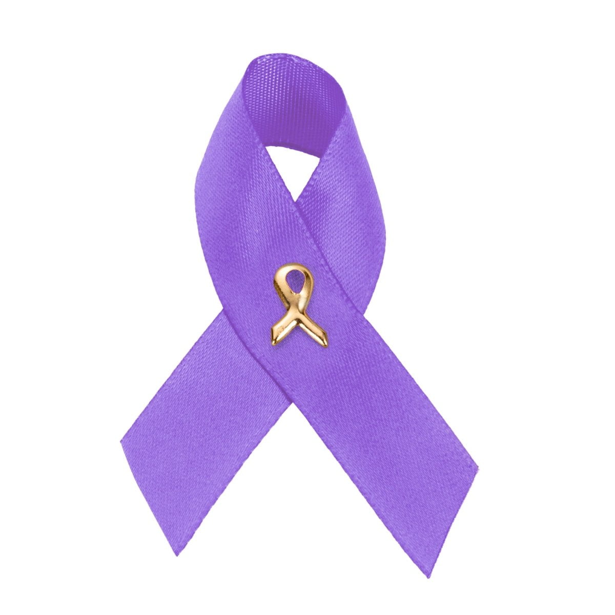Satin Purple Ribbon Awareness Pins - Walmart.com