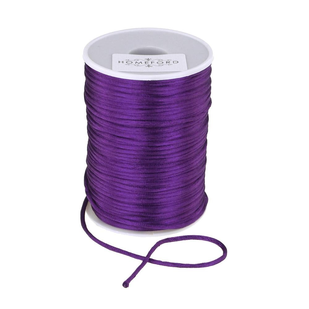 Satin Rat Tail Cord Ribbon Chinese Knot, 1/16-Inch, 100-Yard, Purple ...
