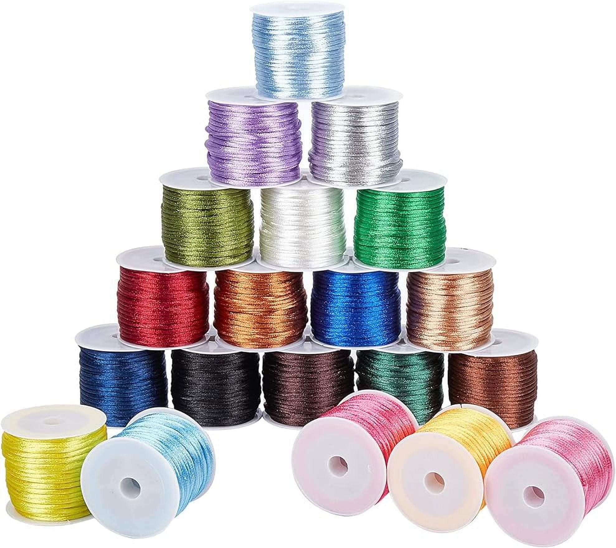 Satin Rattail Cord 2mm Nylon String Satin Silk Cord Bracelet String ...
