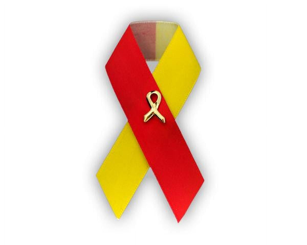 Satin Red & Yellow Ribbon Pins - Walmart.com