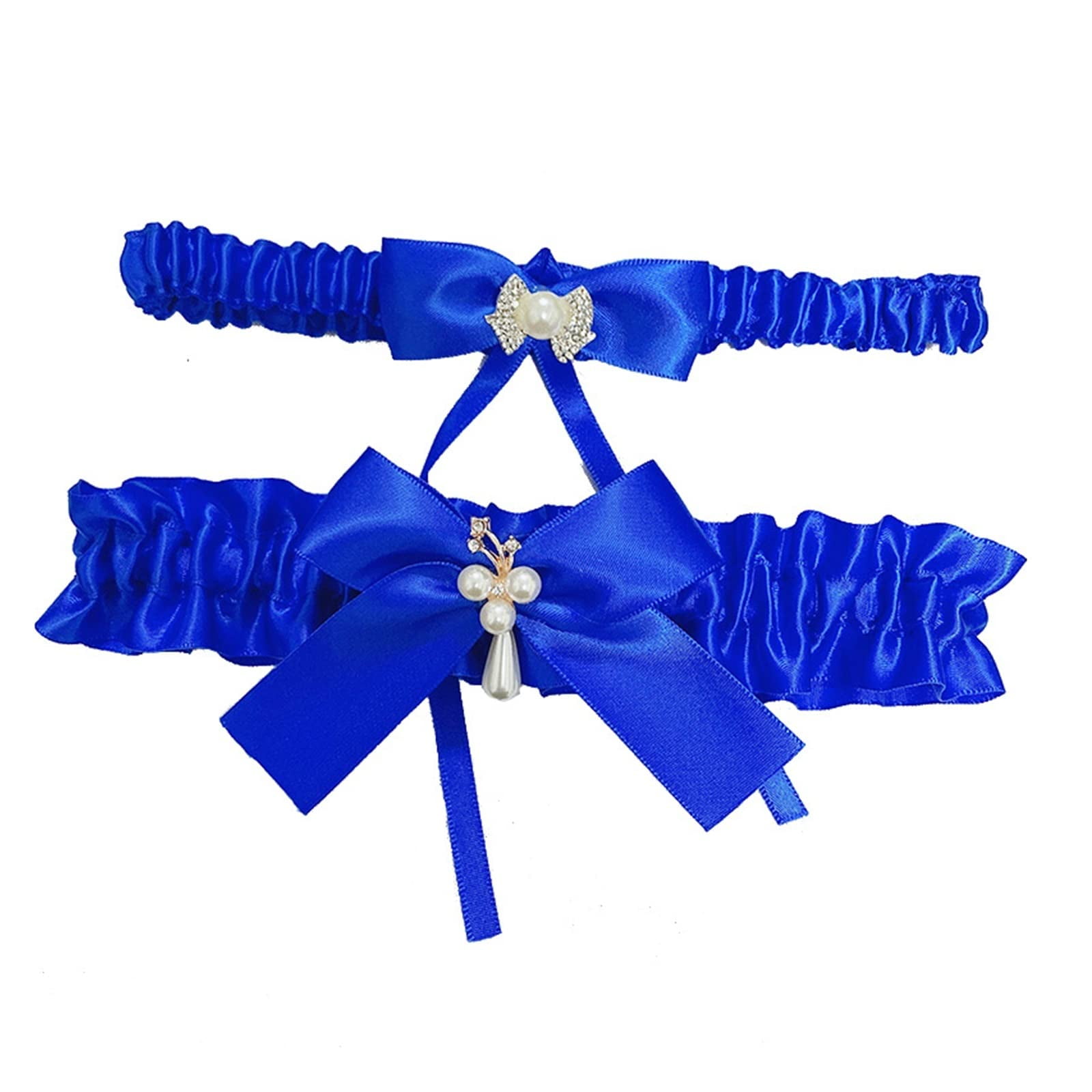Satin Rhinestone Bow Garter Set. For Women (Wedding, Prom). - Walmart.com