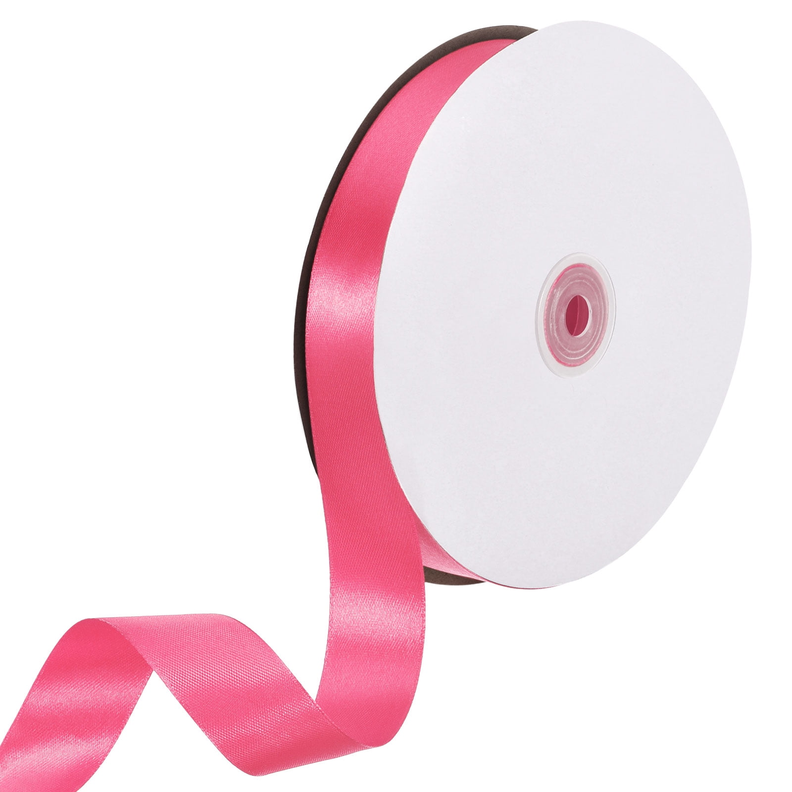 Satin Ribbon, 1 Inch x 100 Yards Dark Red Single Face Polyester Satin ...