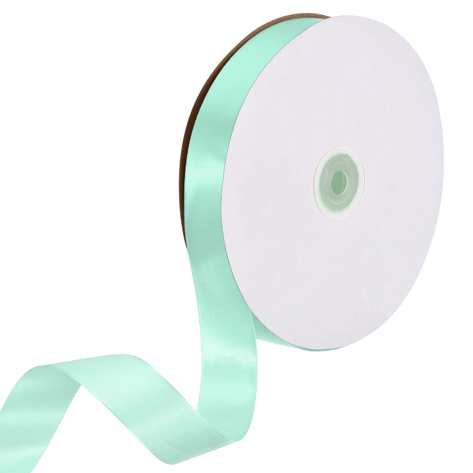 Satin Ribbon, 1 Inch x 100 Yards Pale Sky Blue Single Face Polyester ...