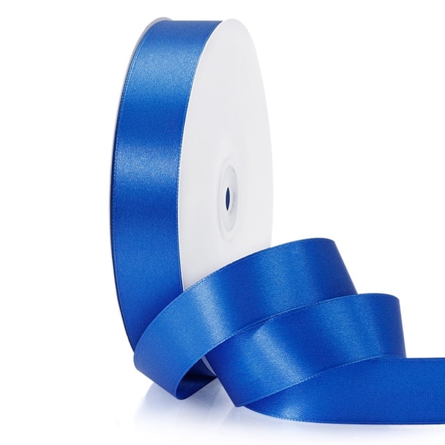 Satin Ribbon, 1 inch x 100 Yards Blue Satin Ribbon for Gift Wrapping ...