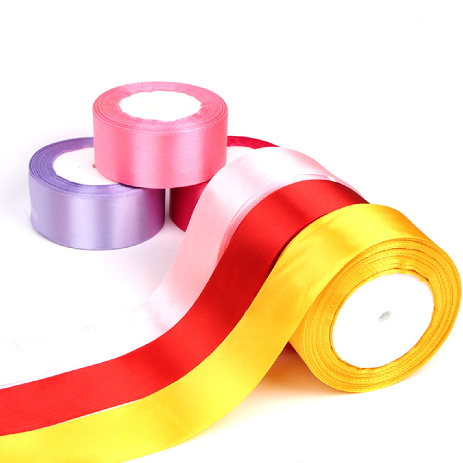 Satin Ribbon 2 Inches, Solid Color Packaging Ribbon for Gift Wrapping ...