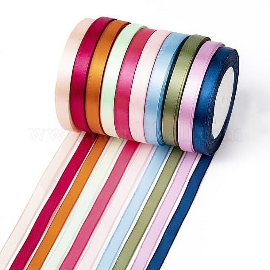 Satin Ribbon Mixed Color 3/8 inch(10mm) 25yards/roll(22.86m/roll ...