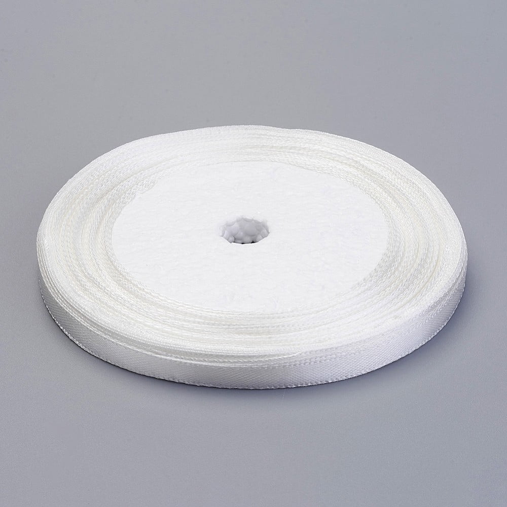 Satin Ribbon for Wedding Decoration Milk White 25yards/roll(22.86m/roll ...