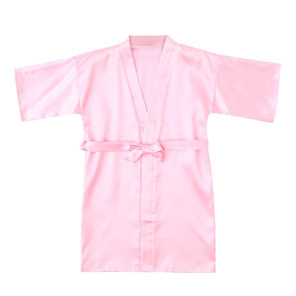 Satin Robes down for Kids Silk Sleepwear Kimono Kids Cat N Coat Girls ...