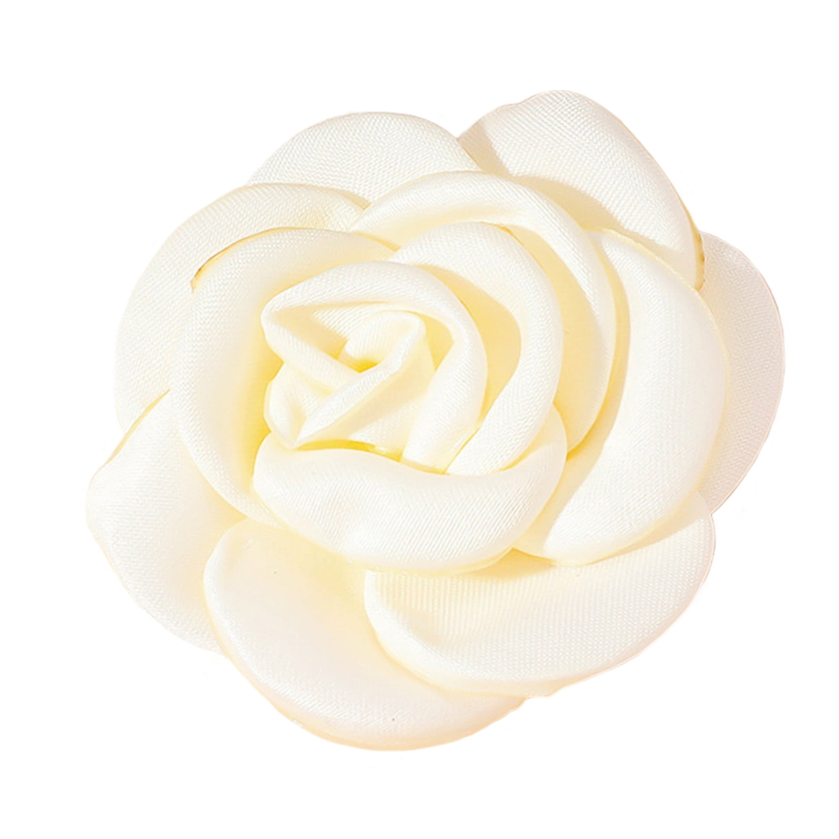 Satin Rose Flower Brooch Lapel Pins, Classic for Wedding Party Dance ...