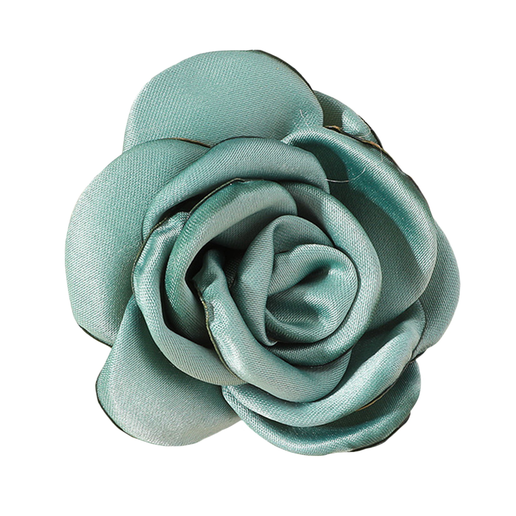 Satin Rose Flower Brooch Lapel Pins, Classic for Wedding Party Dance ...