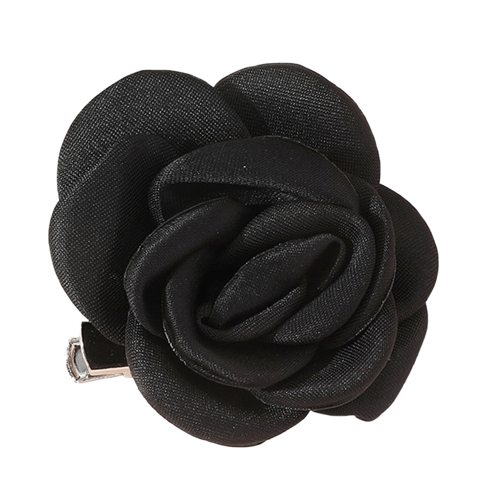 Satin Rose Flower Brooch Lapel Pins, Classic for Wedding Party Dance ...