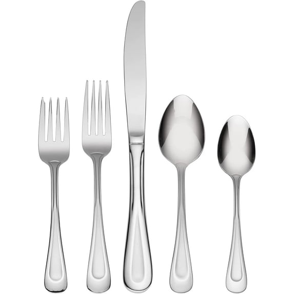 Satin Sand Dune Flatware, 45 Piece, Multi & Satin Sand Dune Everyday ...