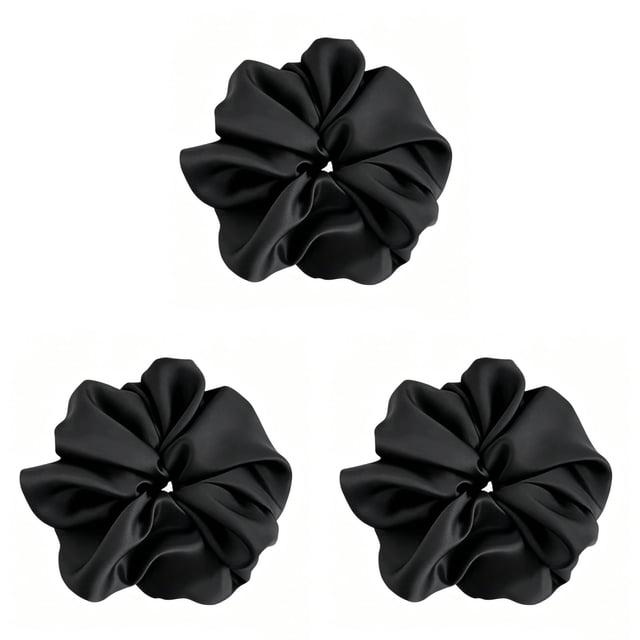 Satin Scrunchies Soft Hair Ties Ponytail Holders Hair Bands Elastic ...