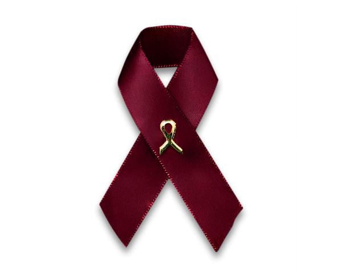Satin Sickle Cell Anemia Awareness Ribbon Pins - Walmart.com