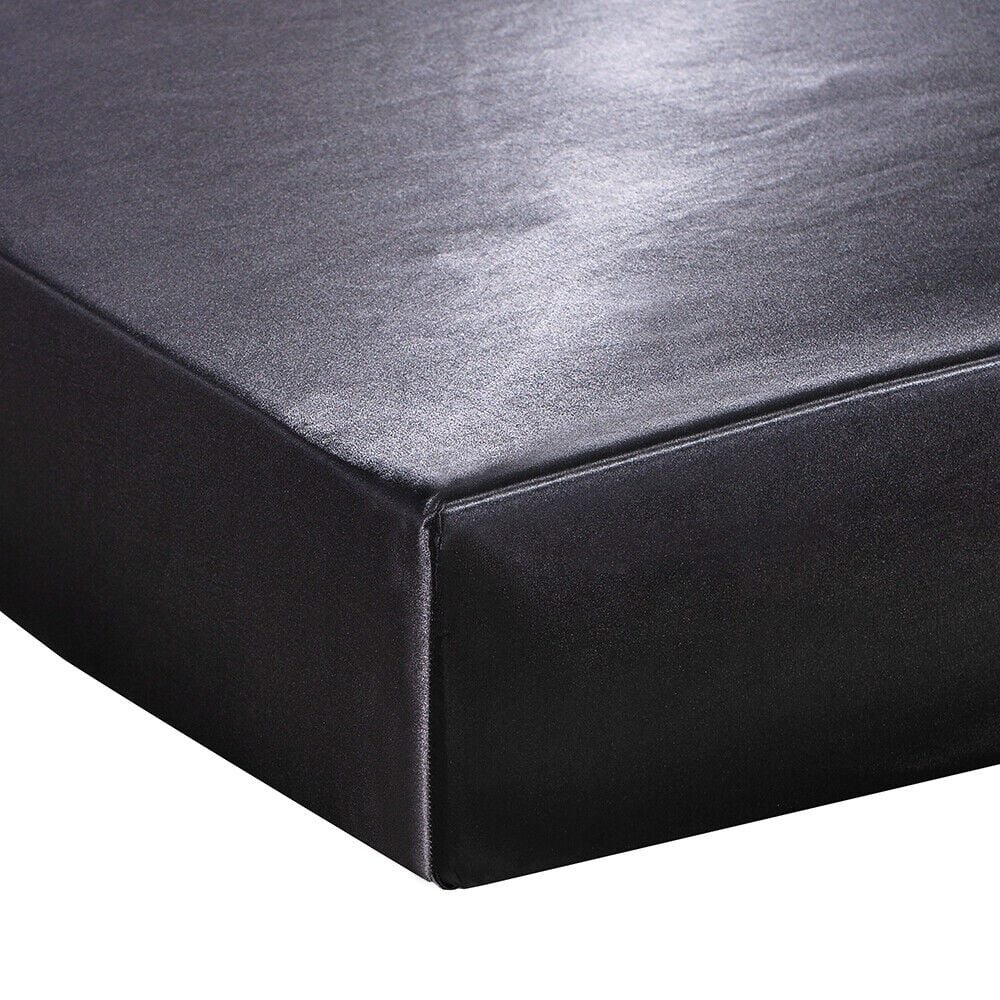 Satin Silk Fitted Sheet with Deep Pocket Twin Full Queen King Soft ...