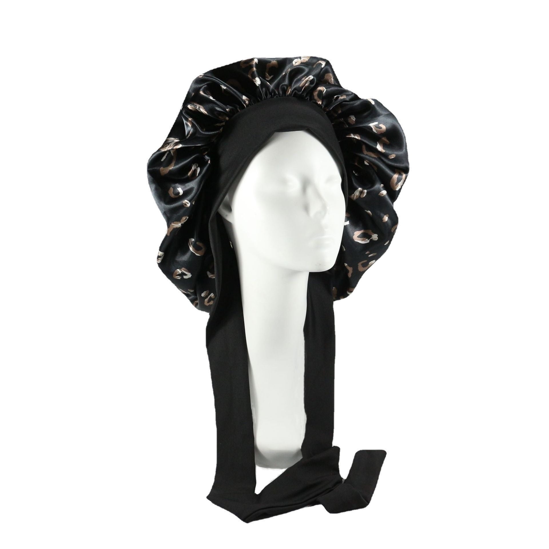 Satin Silk Hair Bonnet for Sleeping, Large Bonnets with Tie Band, Hair ...