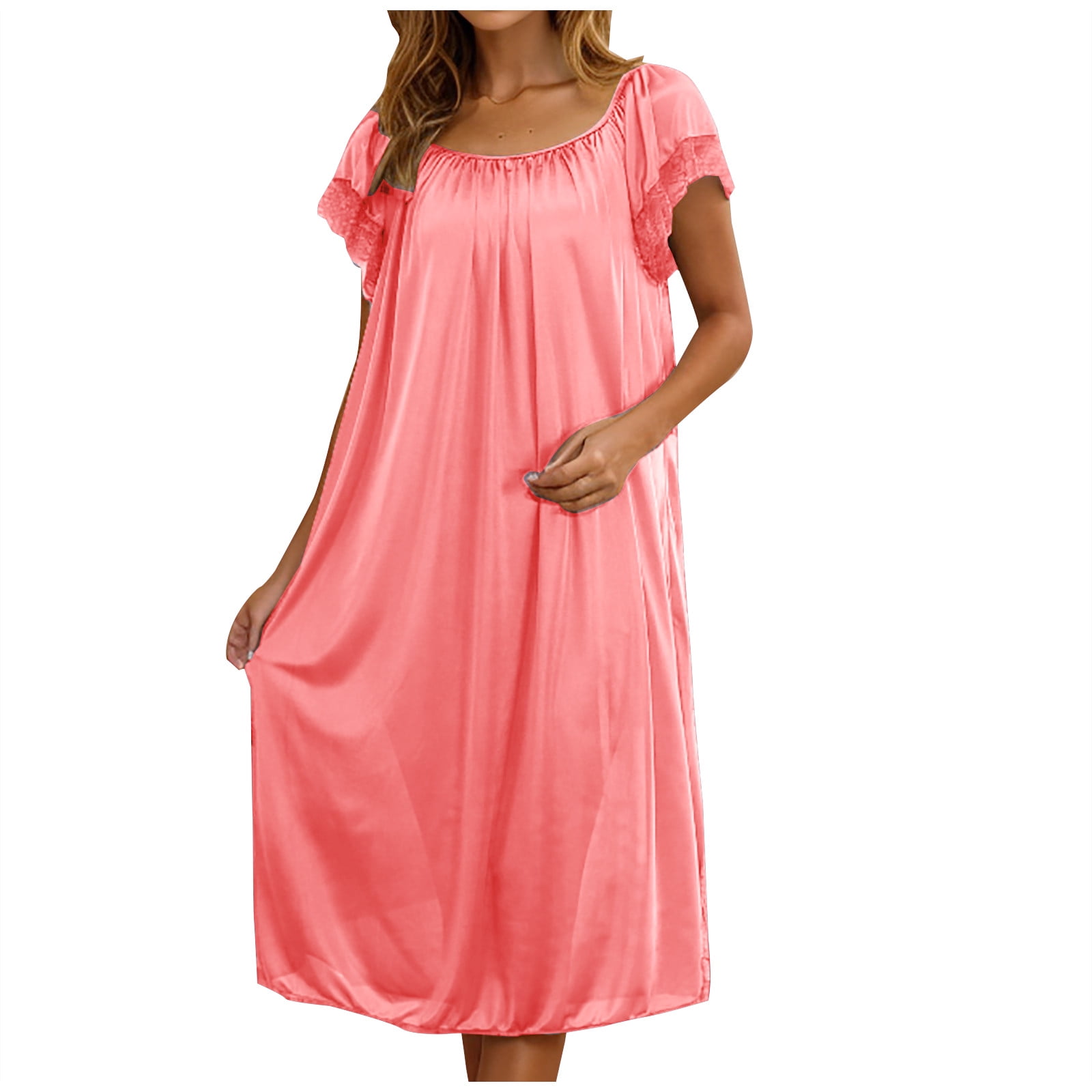 Satin Silk Nightgown for Women - Soft & Breathable Womens Sleepwear ...