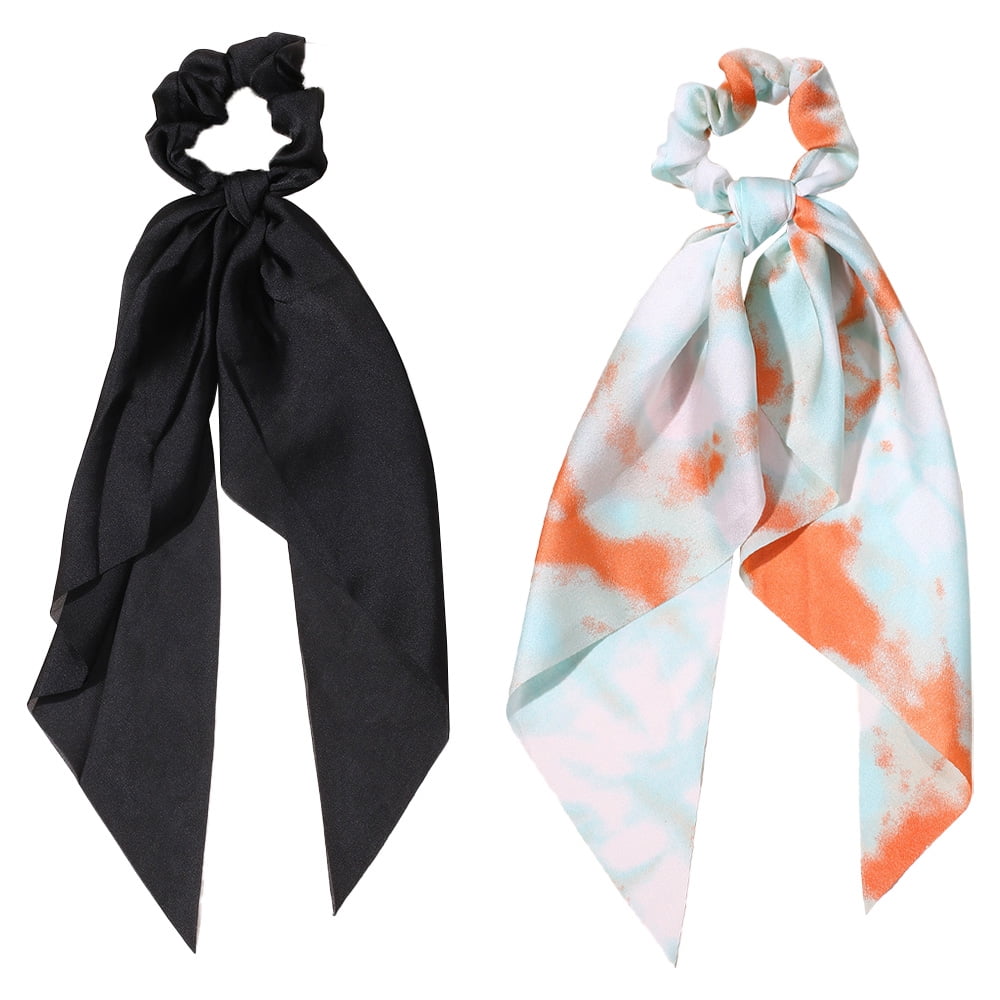 Satin Silk Scrunchies Hair Scarf for Women Scrunchie Ponytail Holder ...