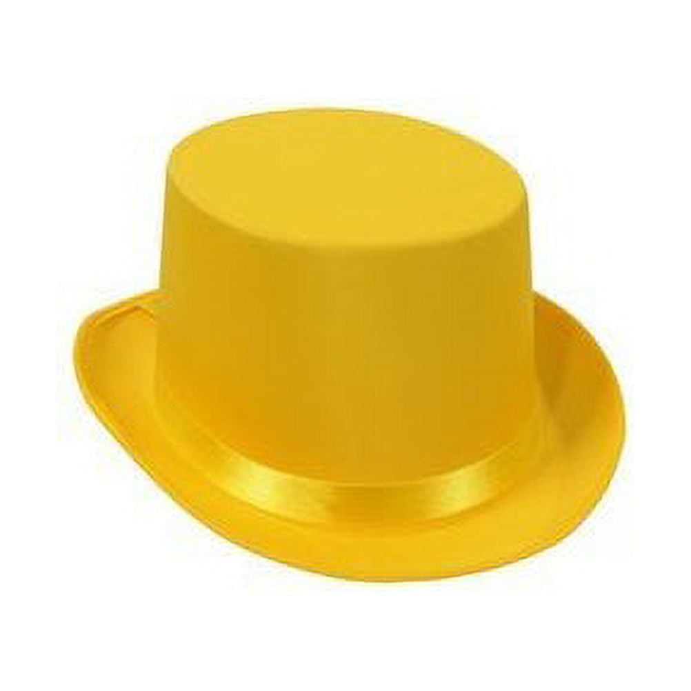 Satin Sleek Yellow Top Hat - Walmart.com