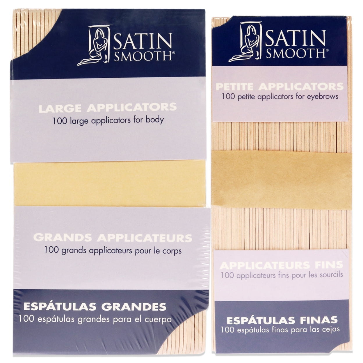 Satin Smooth Large Applicators 100 Pc Sticks - Walmart.com