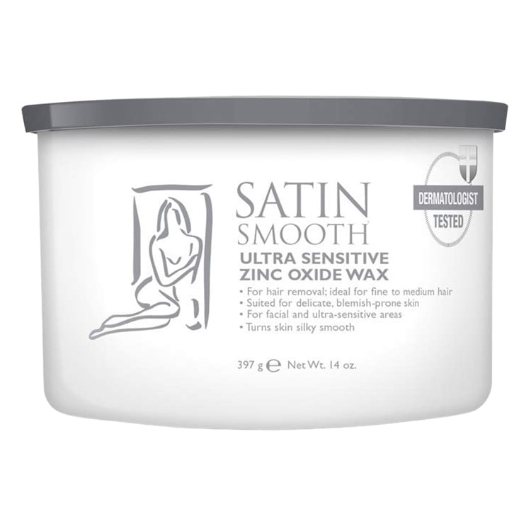 Satin Smooth Ultra Sensitive Zinc Oxide Wax, Hair Removal Wax for ...